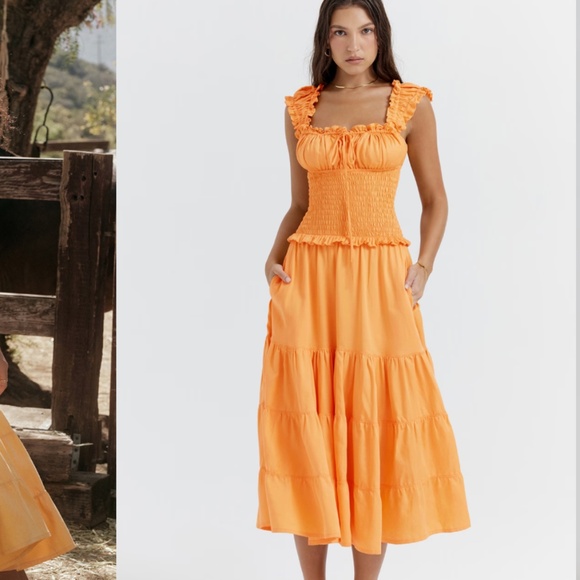 House of CB | Dresses | House Of Cb Phedra Drop Waist Milkmaid ...